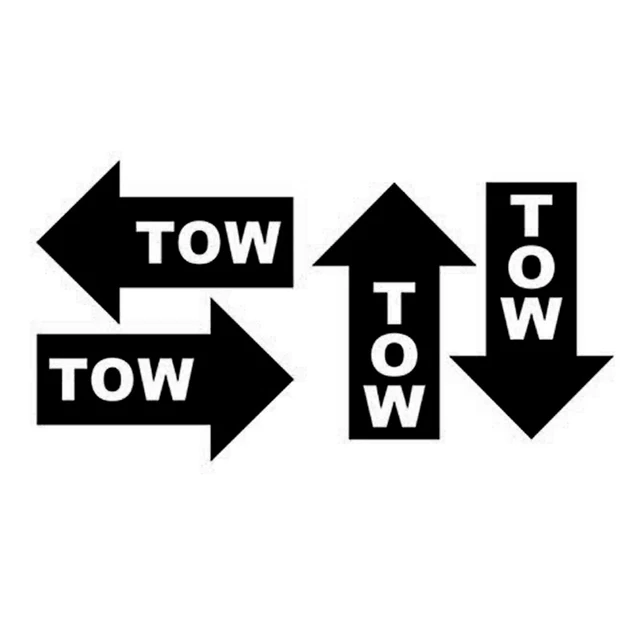 Funny Car Sticker TOW Hook Arrow JDM Vinyl Automobiles Accessories ...