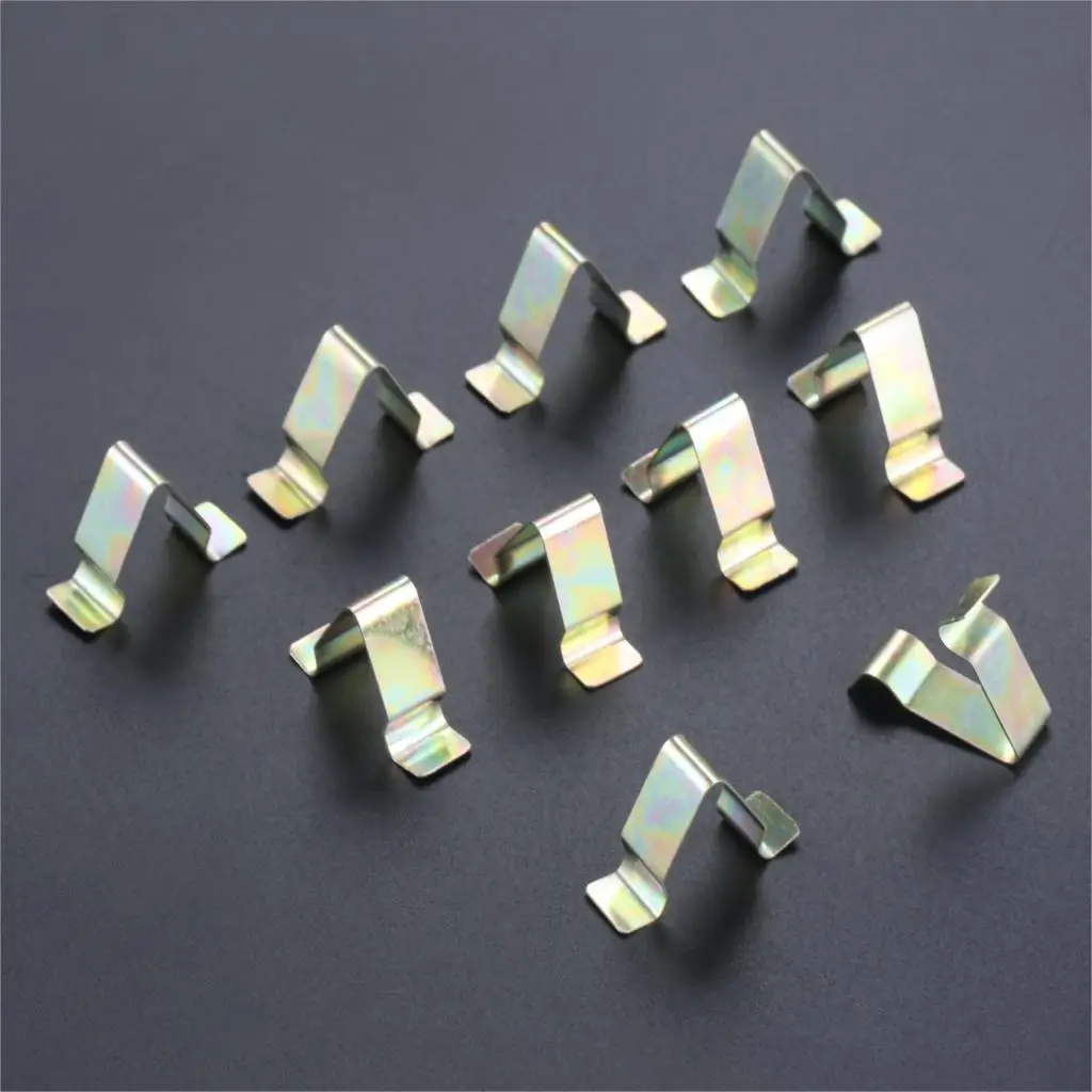 10pcs Sliver Car Door Trim Panel Lining Clips Metal Interior Upholstery ...