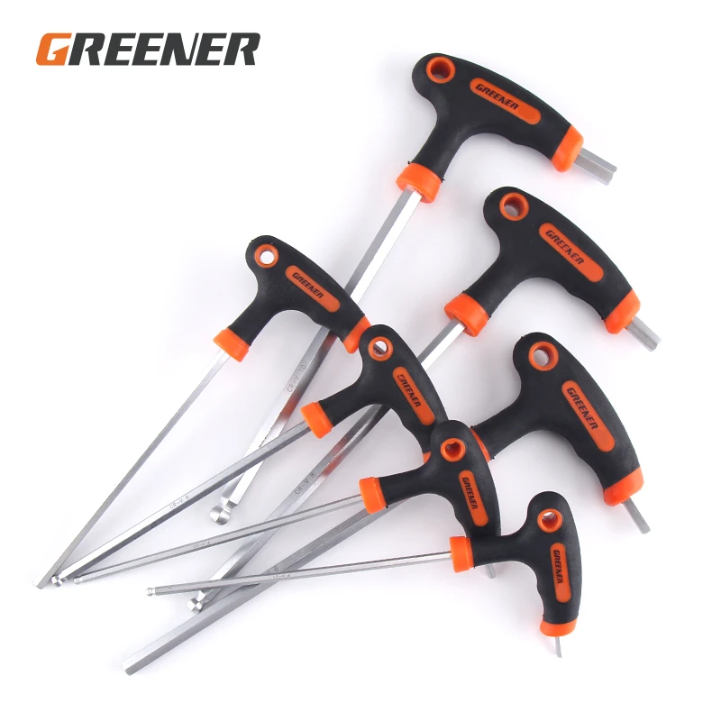 Hand Tool 2/2.5/3/4/5/6/8/10mm Chromium-vanadiu Steel Flat/Ball Inner ...