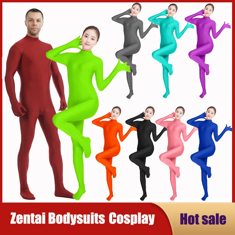 Unisex Skin Tight Jumpsuit New Kid Adult Zentai Suit Custome Zipper One ...
