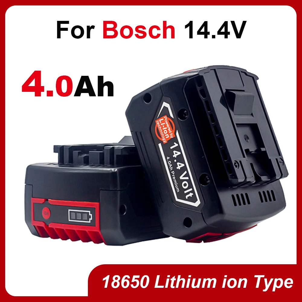 Bosch 전동 공구 용 충전식 배터리 14.4V 4.0Ah GBH GDR GSR 1080 DDS180 BAT614G 교체용 ...
