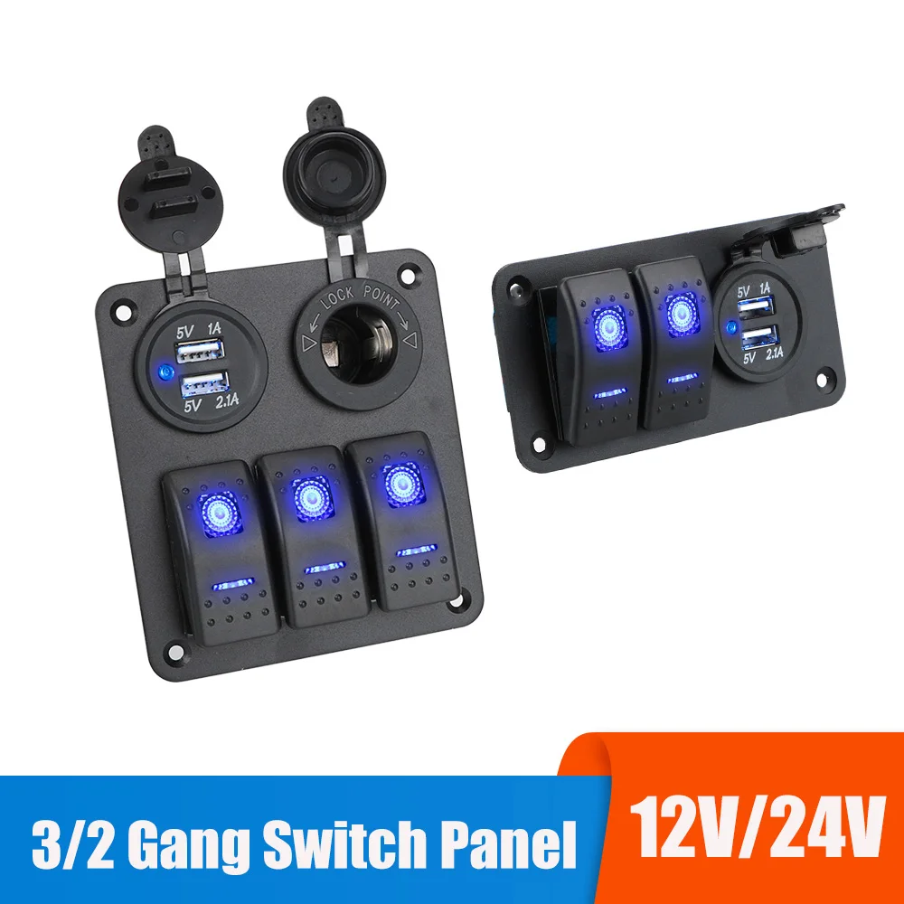 12V-24V-2-3-Button-Light-Toggle-Switch-Panel-Circuit-Breaker-Power ...
