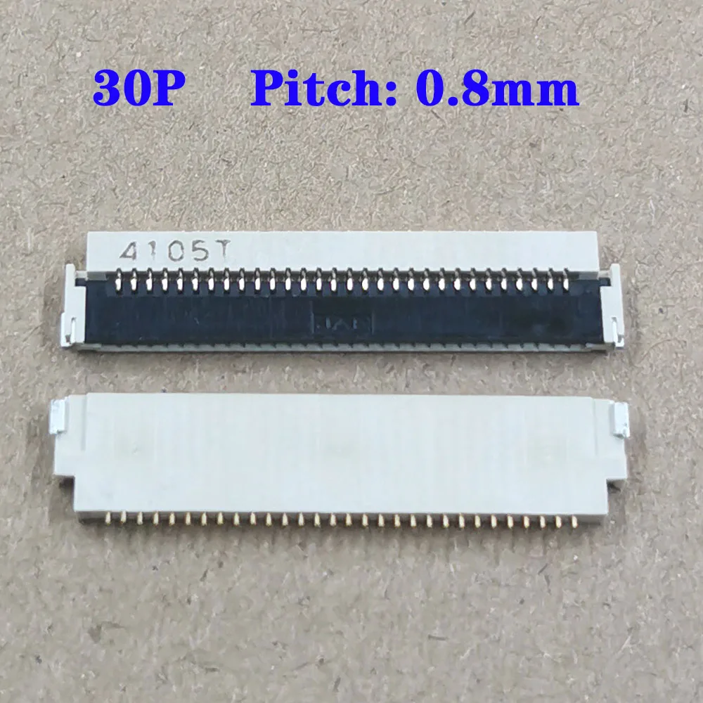 2-10pcs-FPC-FFC-Connector-30pin-0-8mm-Pitch-Flip-Type-Bottom-Connection-Gold-Plated-Flexible.jpg