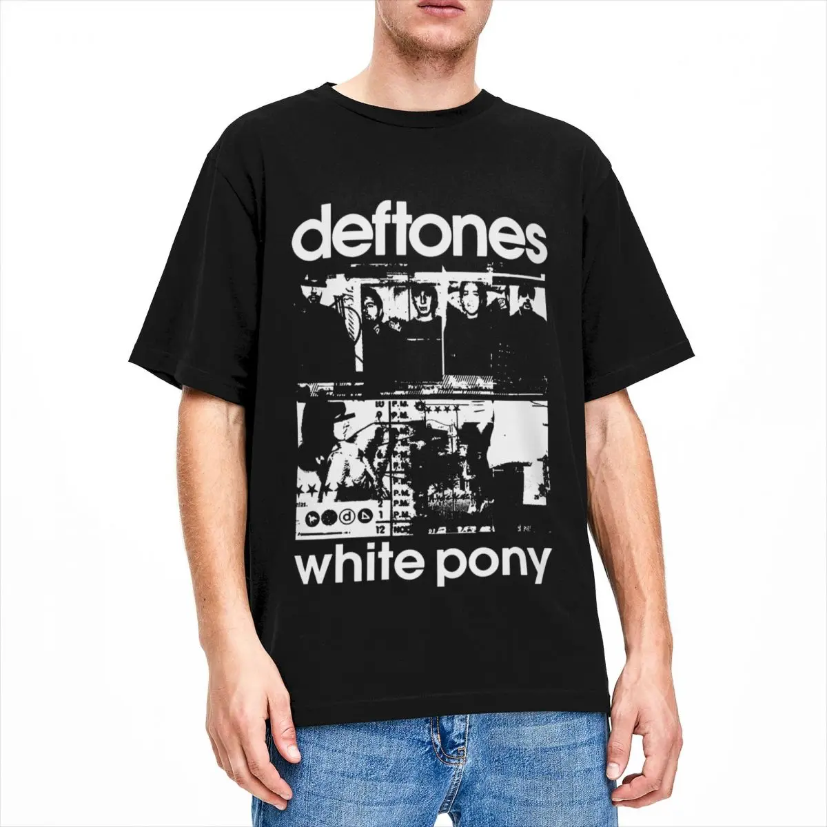 Camiseta-masculina-e-feminina-de-algod-o-puro-deftones-p-nei-branco ...