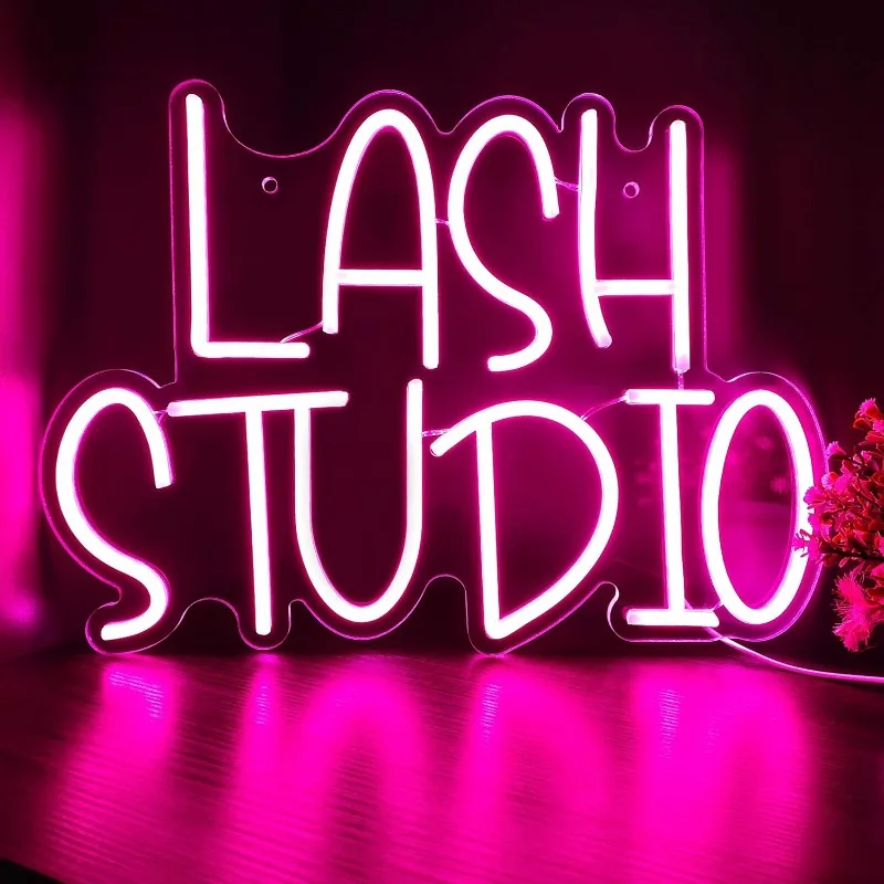 Lash Studio Neon Sign Lashes Room Decor Dimmable LED Light Business ...