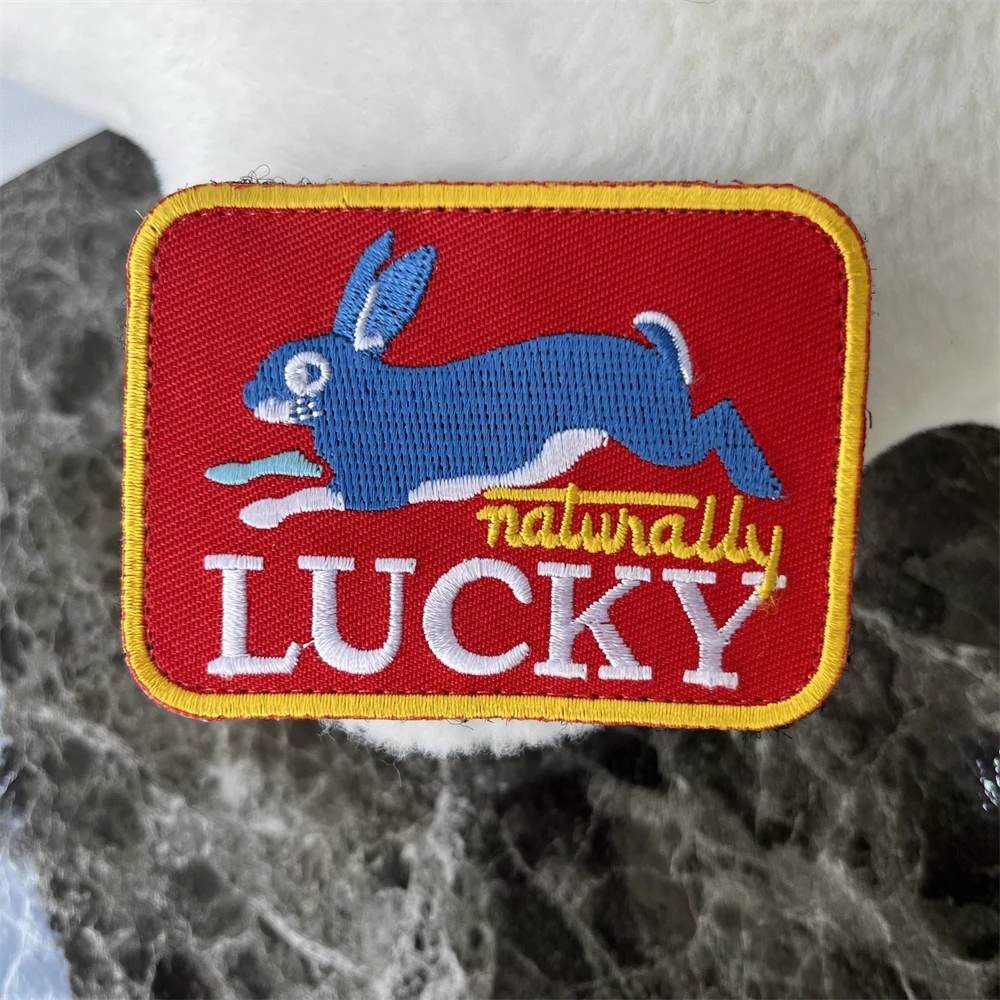 Naturally-Lucky-Rabbit-Embroidered-Patches-Tactical-Morale-Badge ...