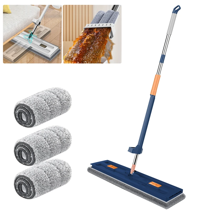 Flat-Mop-Large-Self-Contained-Slide-Microfiber-Floor-Mop-Wet-And-Dry ...