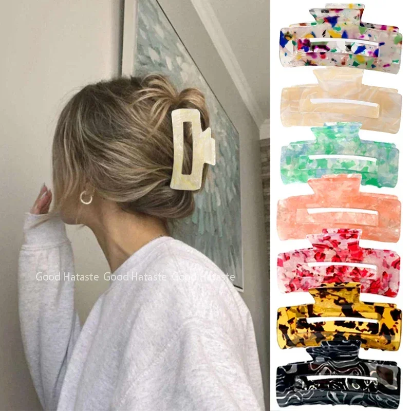 New-Tough-Colorful-Plastic-Claw-Clip-Women-Hairpins-Barrette-Crab-Hair ...