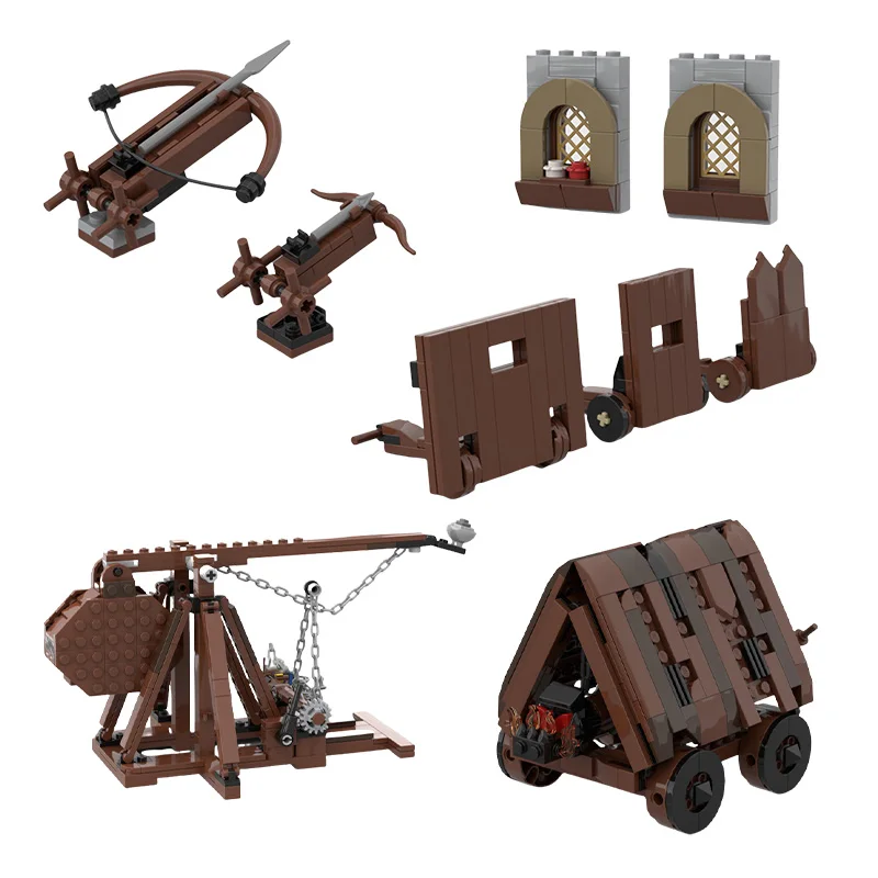 Medieval city car siege equipment MOC building blocks Assembly toy set ...