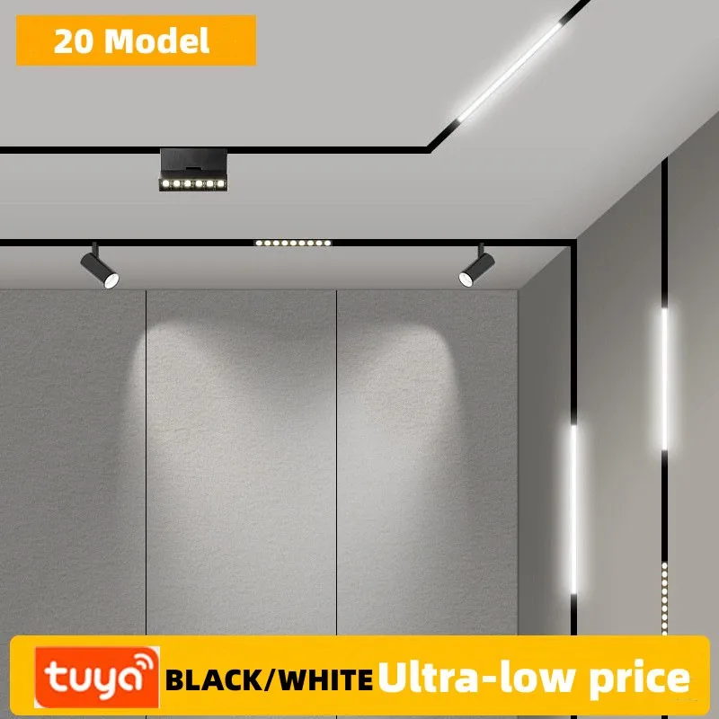 20-Modern-Smart-Tuya-BLACK-WHITE-Recessed-Magnetic-Track-Lights-Design ...