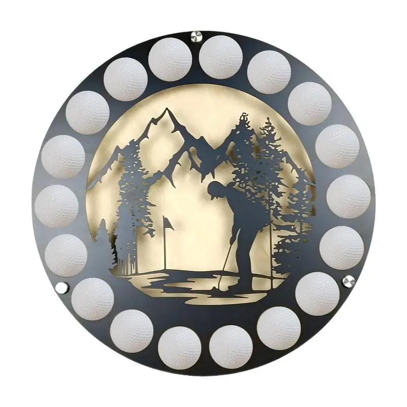 Golf-Ball-Display-Wall-Mounted-Storage-Holder-for-Golf-Ball-No-Drilling ...