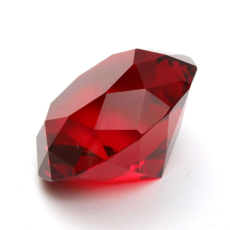 1PC-40mm-Red-Diamond-Shaped-Crystal-Paperweight-Mini-Paperweight-Crafts ...