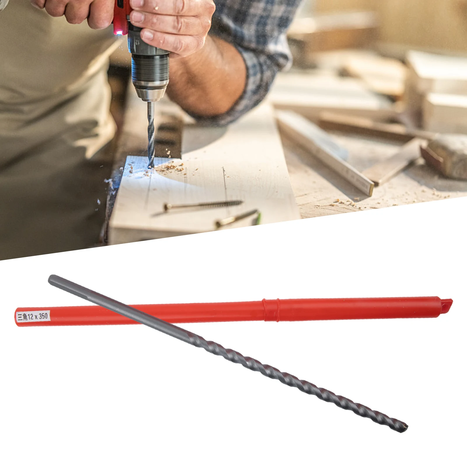 1-Pcs-Drill-Bit-300mm-Long-Masonry-Concrete-Impact-Drill-Bit-W-Triangle ...