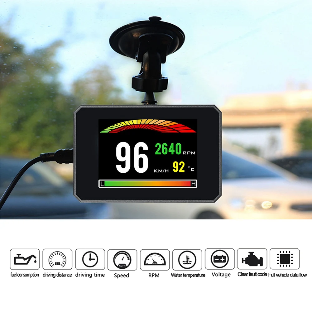 P16-OBD2-Car-On-Board-Computer-OBD-Digital-Speed-RPM-Meter-Gauge-Auto ...