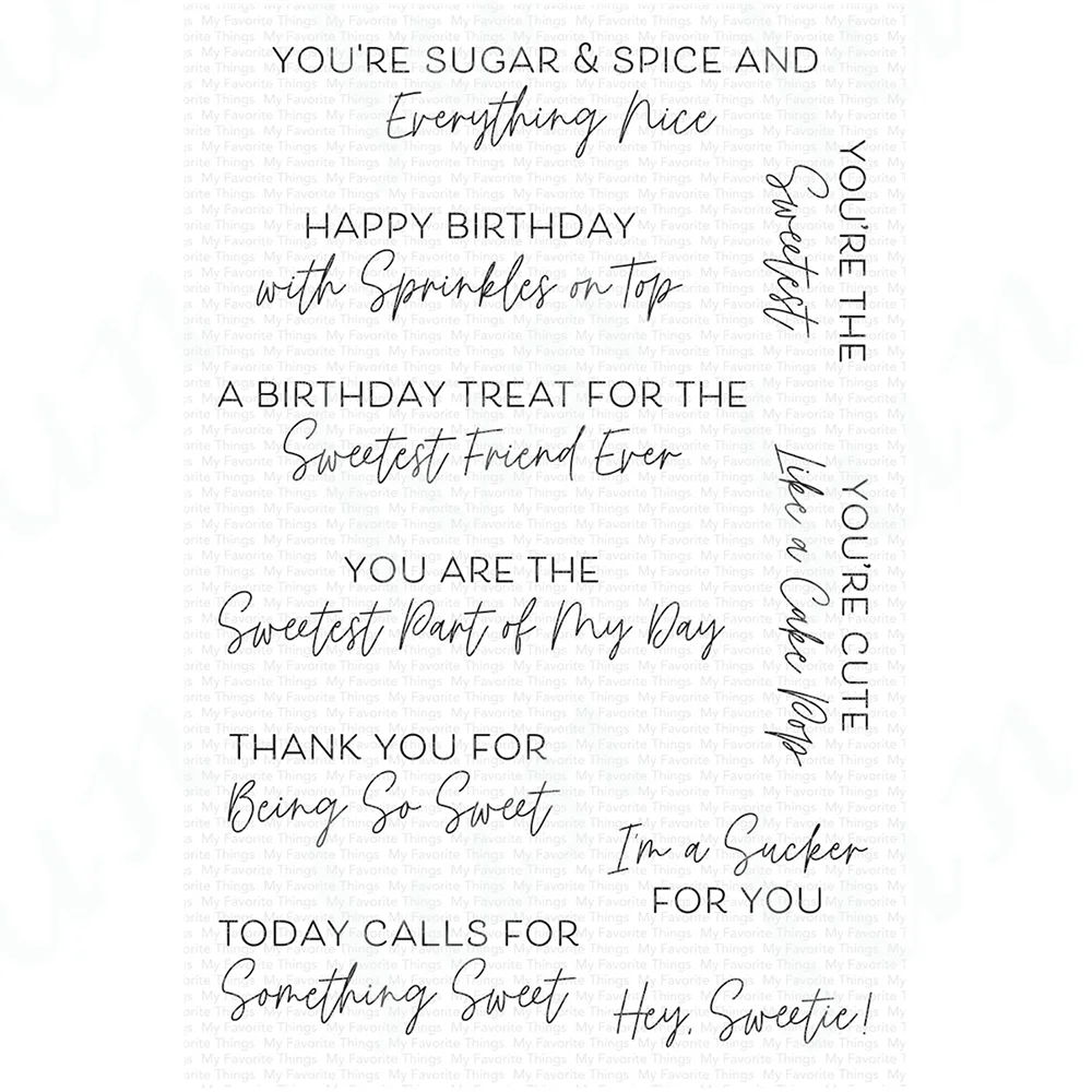 Something Sweet Sentiment Stamps Reusable Clear Stamps Handmade ...