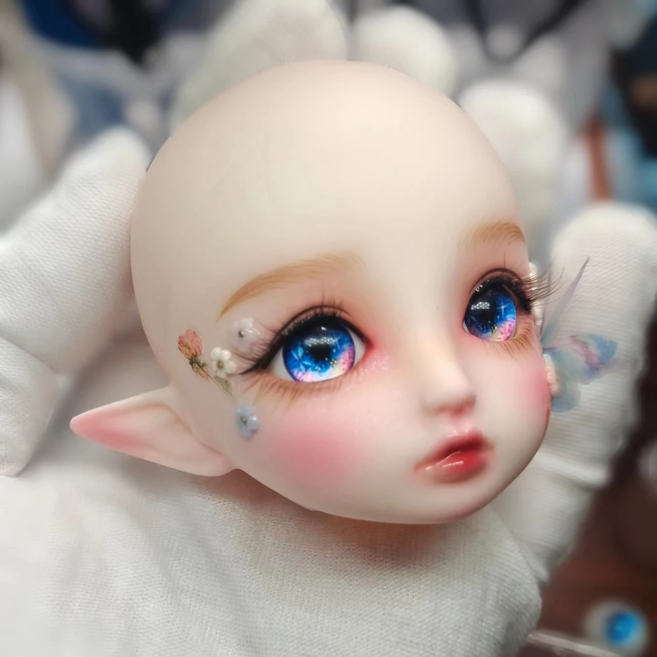 6 pontos BJD Elf Doll Head Hand painted Makeup Head Can Change Eyes Girl Doll Toy Bjd Doll Dolls ...