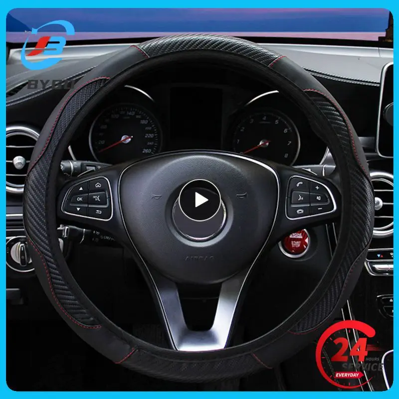 Universal-Car-Steering-Wheel-Cover-Breathable-Anti-Slip-PU-Leather ...