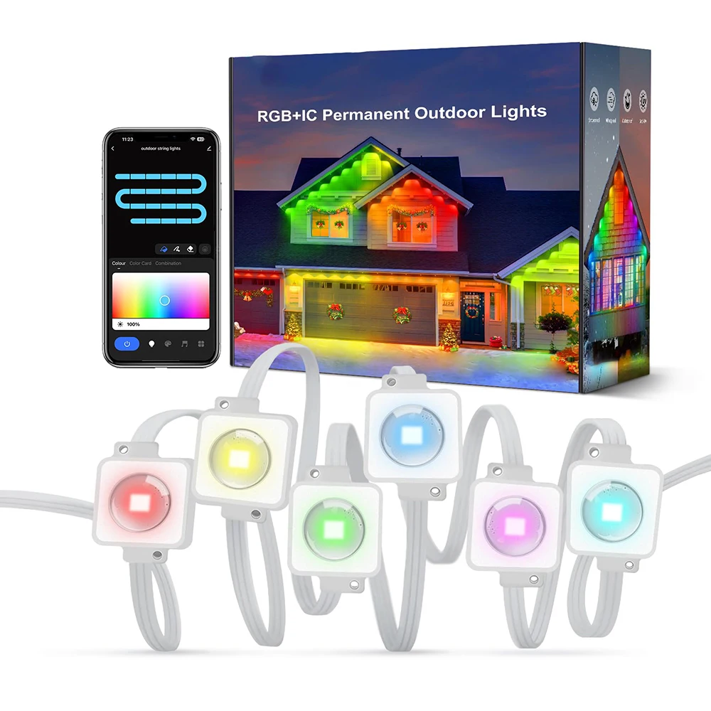 Cadena de luces LED para exteriores Eave Light con Bluetooth y ...