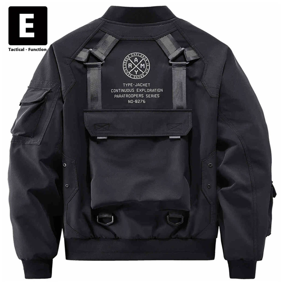 Black-Cargo-Jackets-Coat-Men-Bomber-Jacket-Spring-Autumn-Streetwear ...