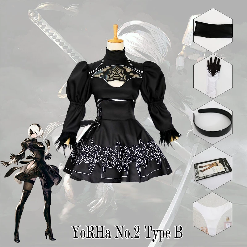 Nier Automata Cosplay Costume Yorha 2B sexy Outfit giochi abito donna ...