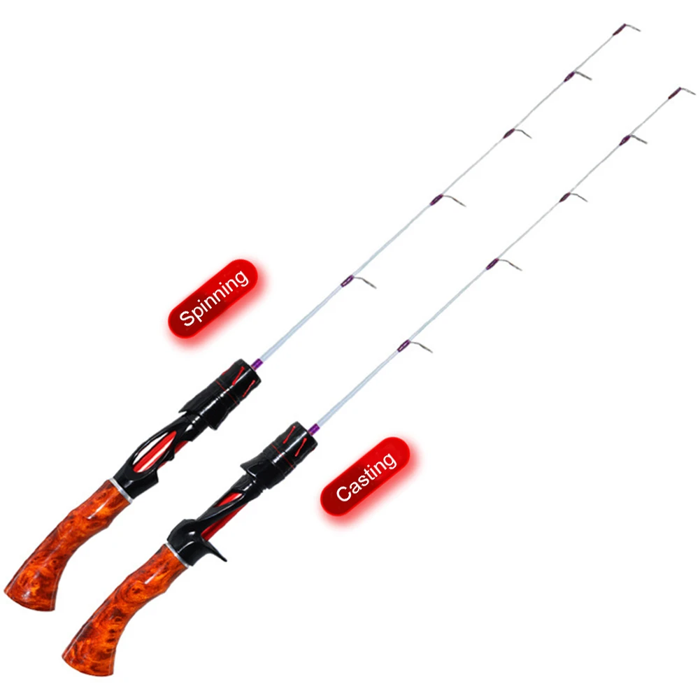 Telescopic Ice Winter Fishing Rod Outdoor Sport Mini Feeder Wooden ...