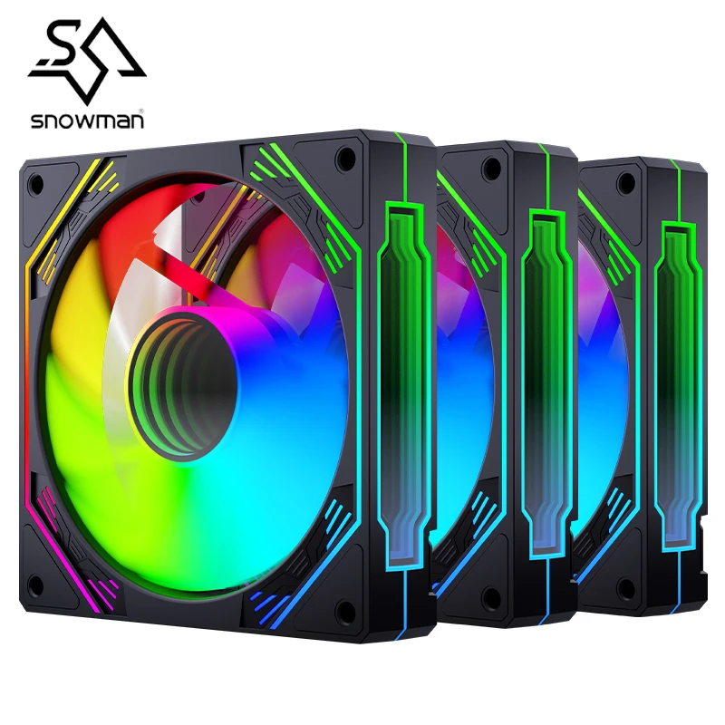 SNOWMAN-CK120-120mm-PC-Case-Fan-5V-3pin-ARGB-RGB-PWM-4pin-12CM-Quiet ...