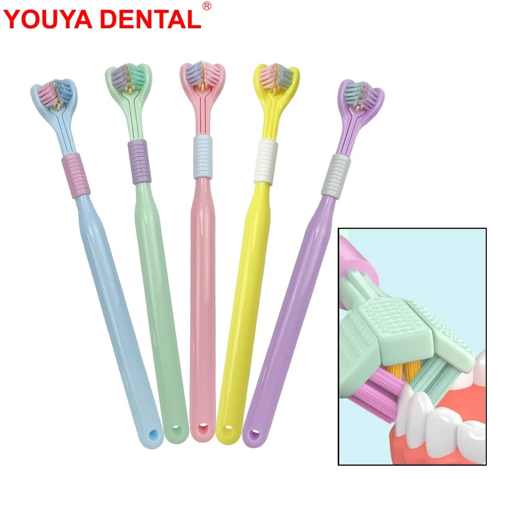 2pcs-Three-Sided-Toothbrush-For-Adults-3D-Toothbrushes-Ultra-Fine-Soft ...