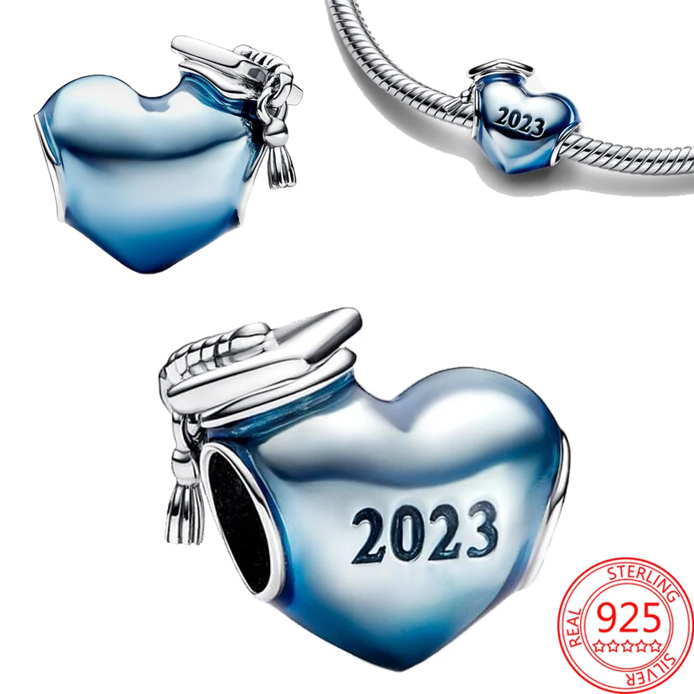Happy Graduation Gift Blue 2023 Graduation Heart Charm Fit Pandora ...