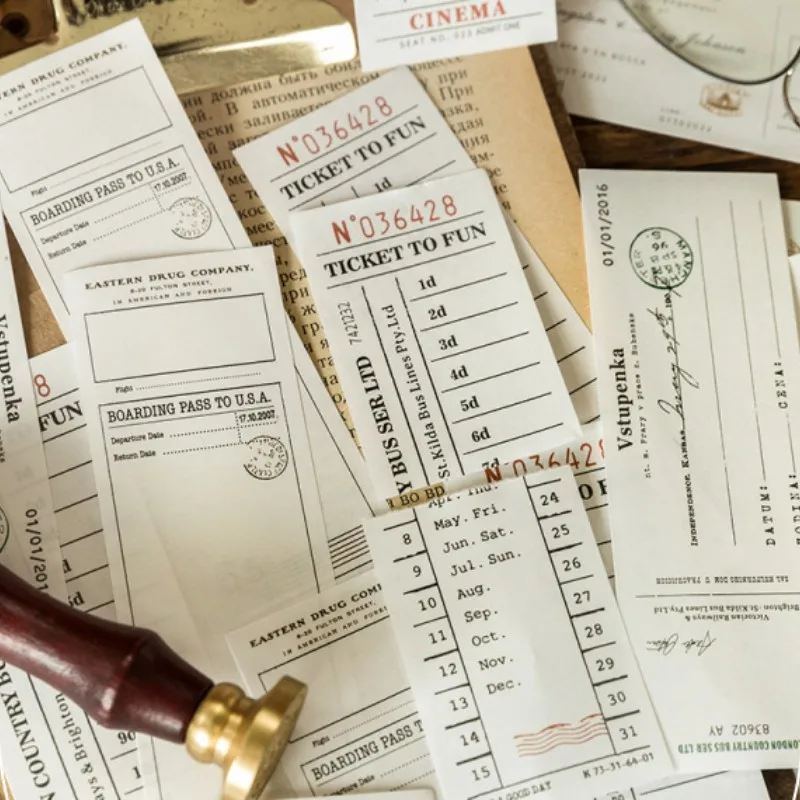 Memo-Pad-Notes-Retro-Material-Ticket-Notes-Receipt-Bill-Label-Account ...