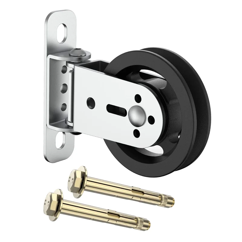 Wall Mount Fixed Pulley Wheel Rotation 180° Load Bearing 1000lb Heavy ...
