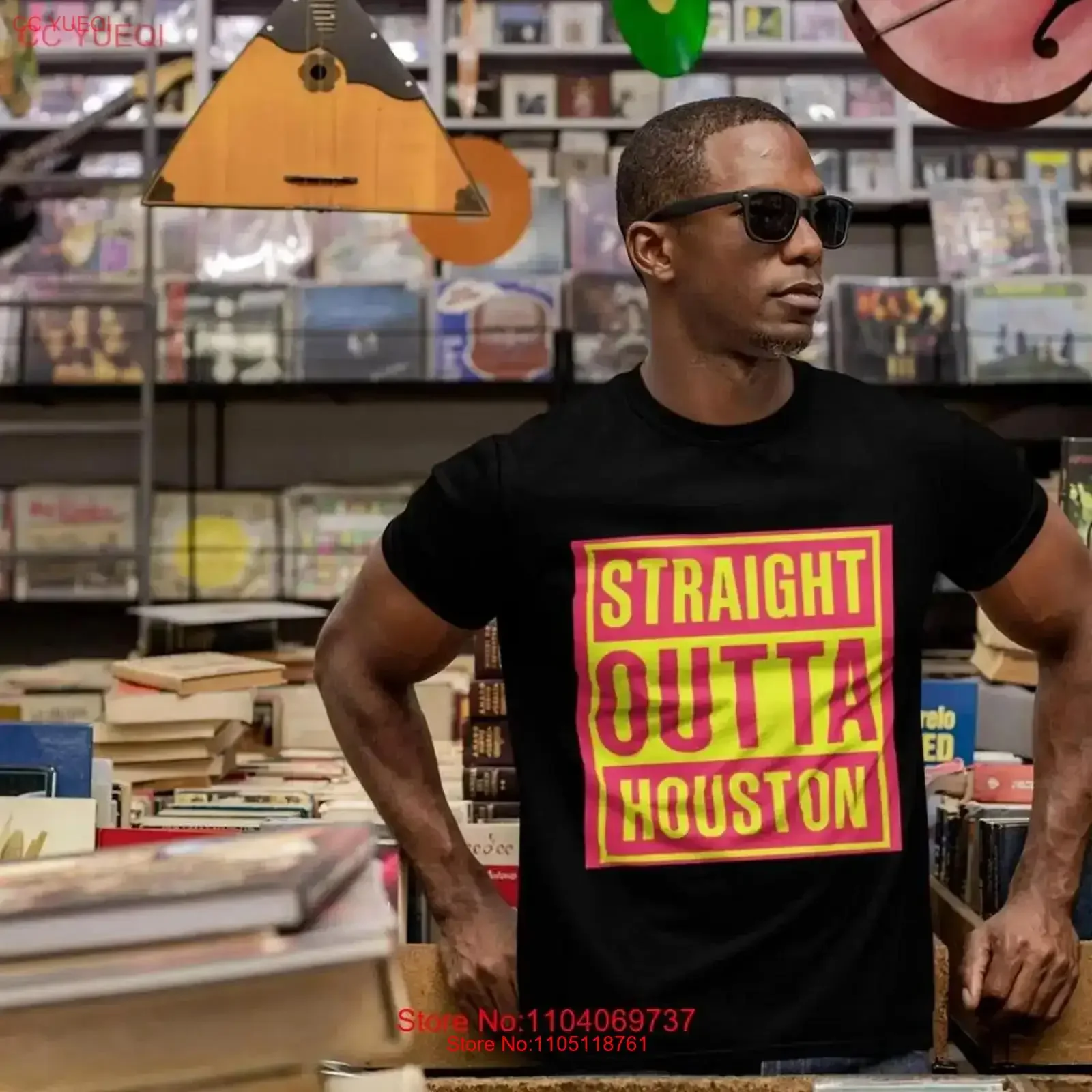 Camiseta Straight Outta Houston Screwston, Top artístico vintage lavado ...