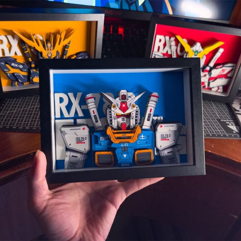 Gundam RX-78-2 RX-0 UC Mech Warrior Paper Art Stereoscopic Painting ...