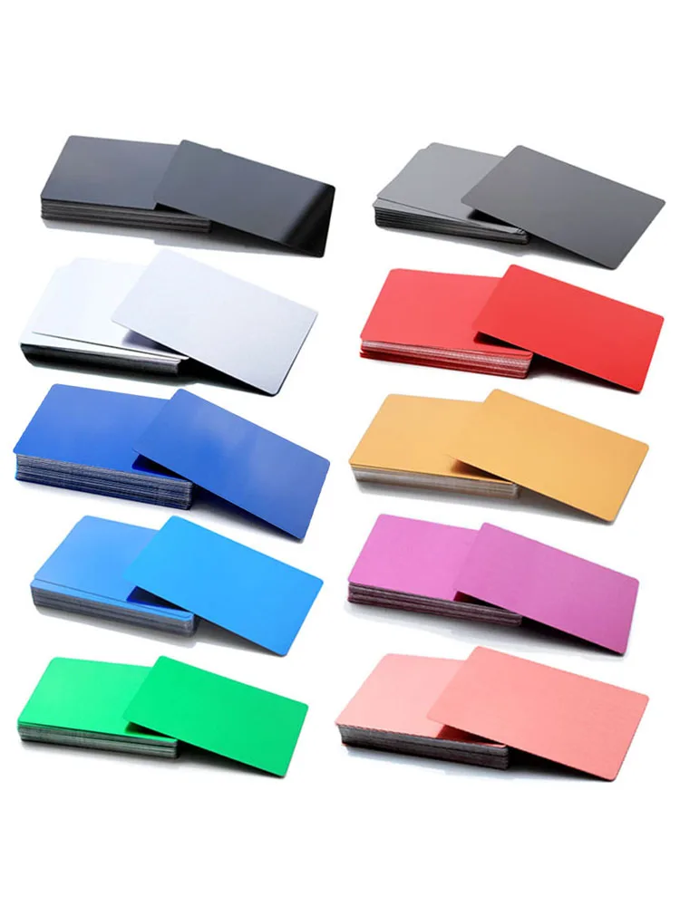 50Pcs Metal Business Cards aluminum alloy Blanks Card for Customer ...