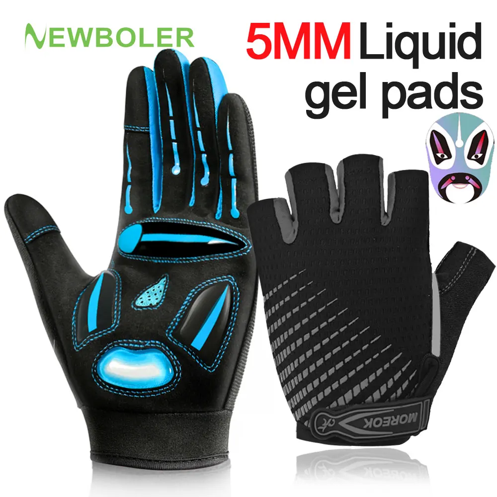 MOREOK Cycling Gloves Half Finger Bike Gloves 5MM Liquid Gel Pads ...