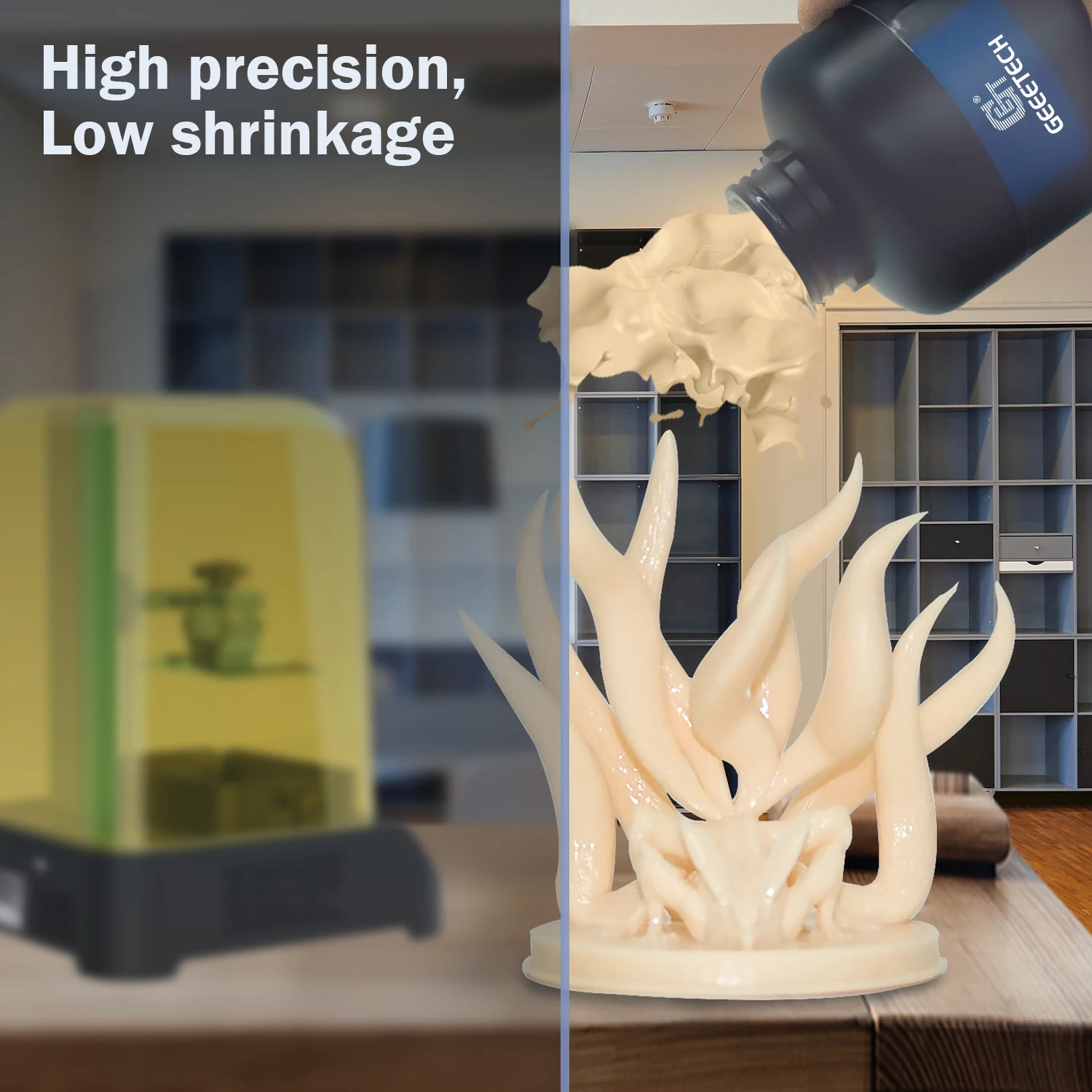 Geeetech-LCD-DLP-3D-Printer-Resin-1Kg-405nm-4K-8K-UV-Cured-High ...