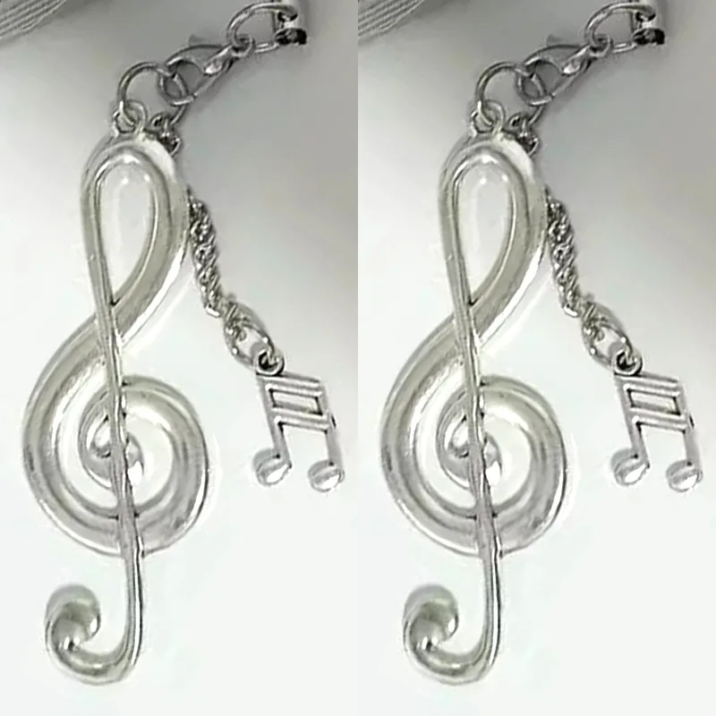 Y2K Vintage Key Ring Musical Note Pendant Stylish Musical Note Keychain ...
