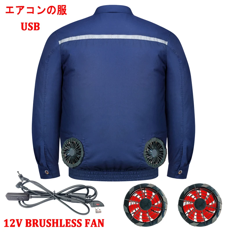 Chaqueta de ventilador de refrigeración para hombres, ropa de aire ...