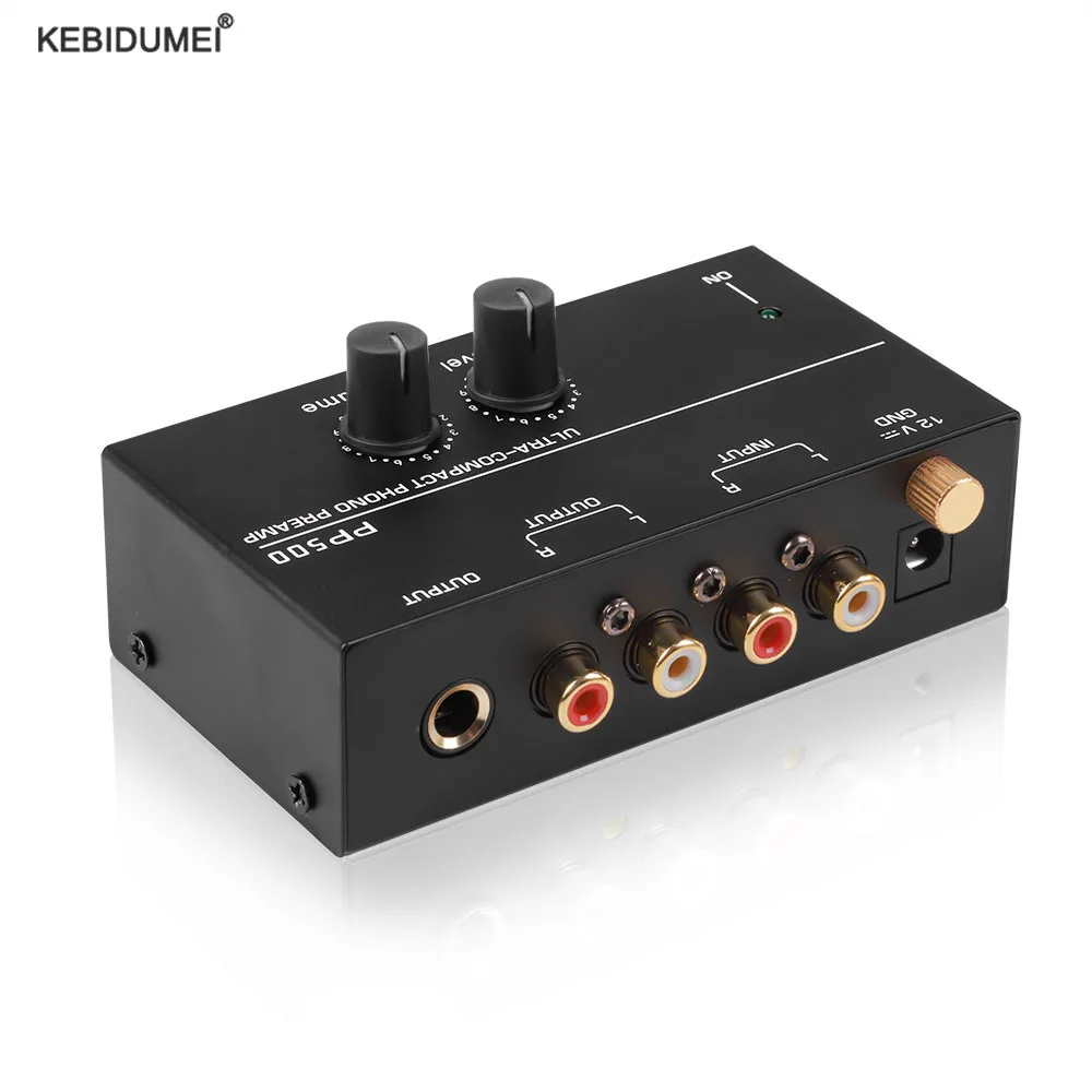 Ultra compact Phono Preamp Pre Amp Preamplifier with Level Volume ...
