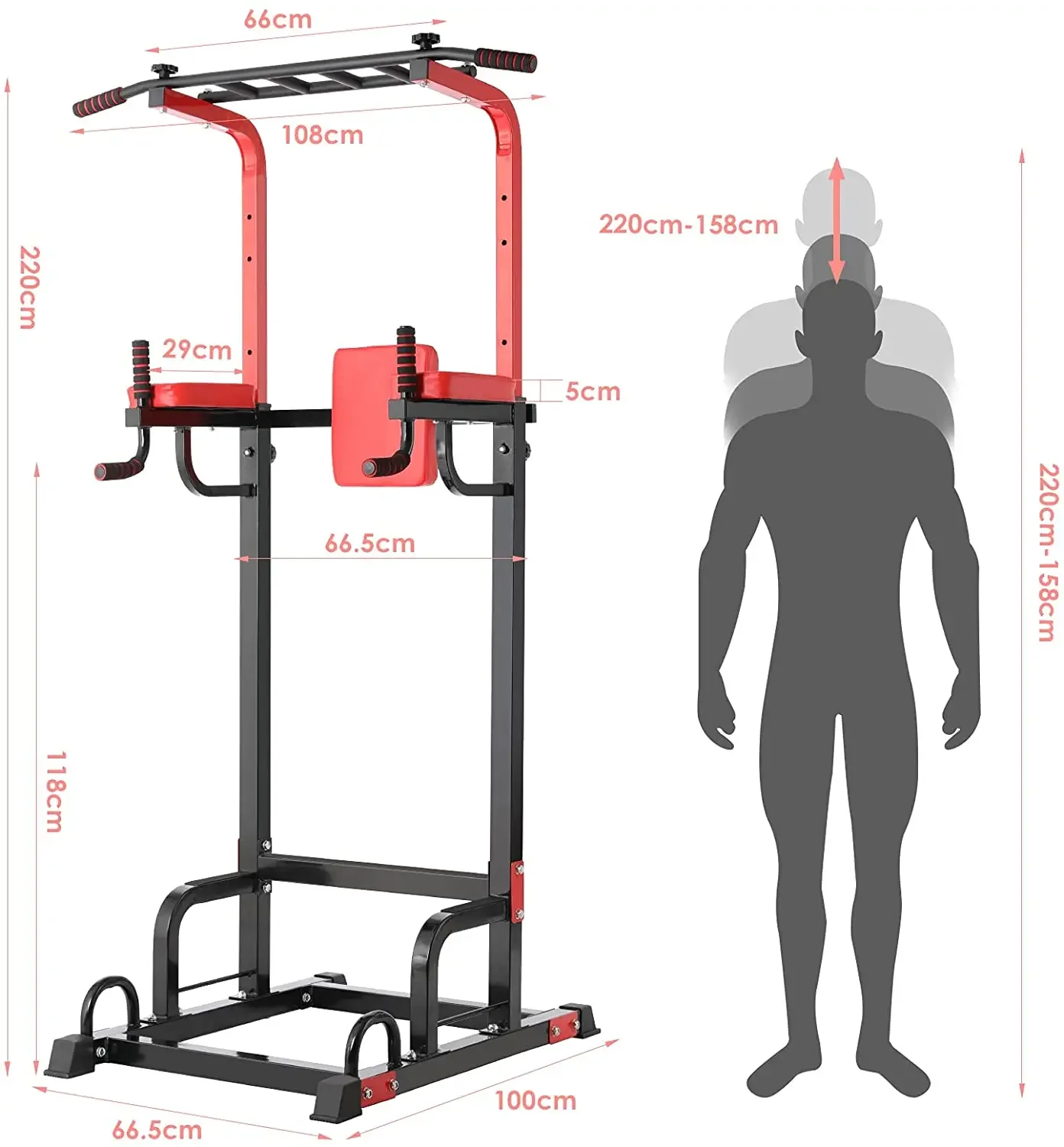 Power-Tower-Pull-Up-Bar-Pull-Up-Bodybuilding-Pull-Up-Standing-200kg ...