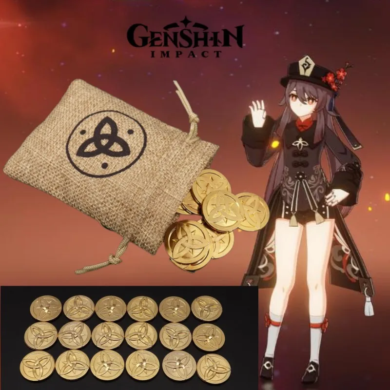 Anime-Game-Genshin-Impact-Mora-Coin-Morax-Metal-Cosplay-Currency-Props ...