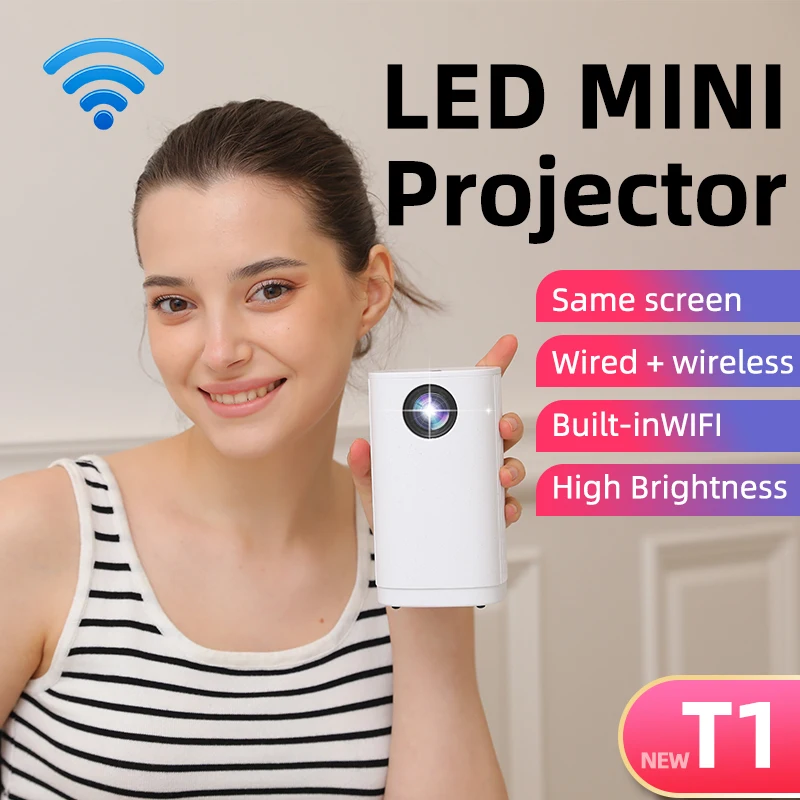 T1-Mini-Projector-WIFI-Portable-Home-Theater-Cinema-Beamer-Smart-TV-Box ...