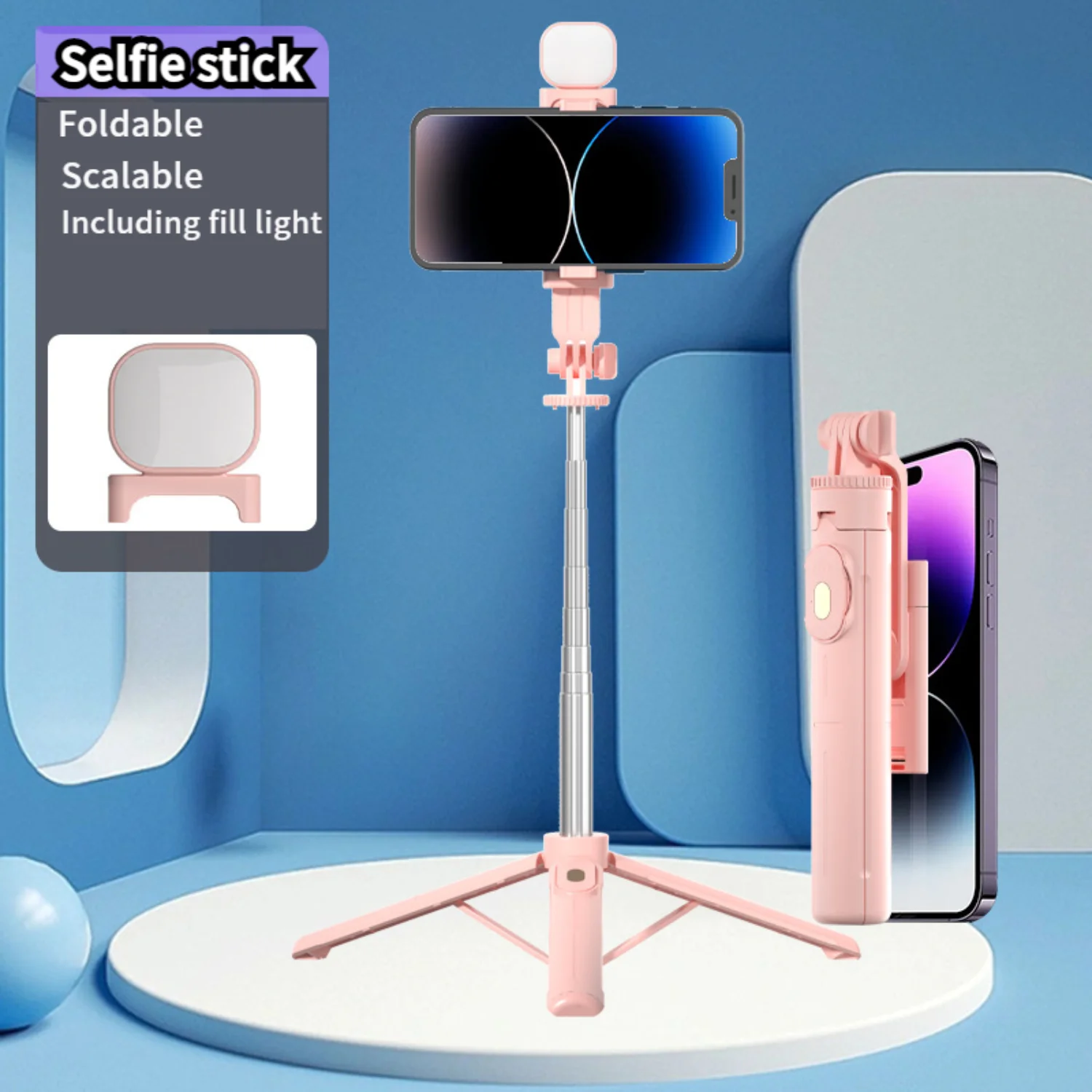 Portable-Selfie-Stick-360Degree-Rotating-gimbal-Remote-cell-Phone ...