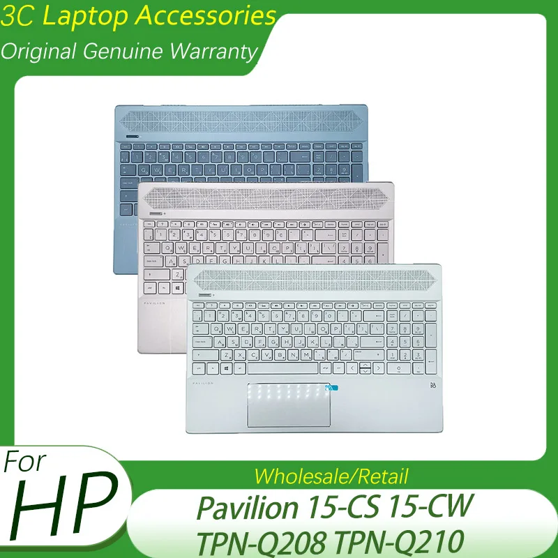 New For HP Pavilion 15 CS 15 CW TPN Q208 TPN Q210 Laptop Palmrest Upper Case Cover With The ...