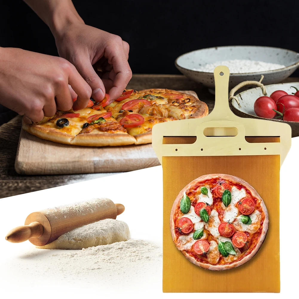 Wooden-Sliding-Pizza-Shovel-Anti-Scalding-Sliding-Pizza-Peel-Multi ...