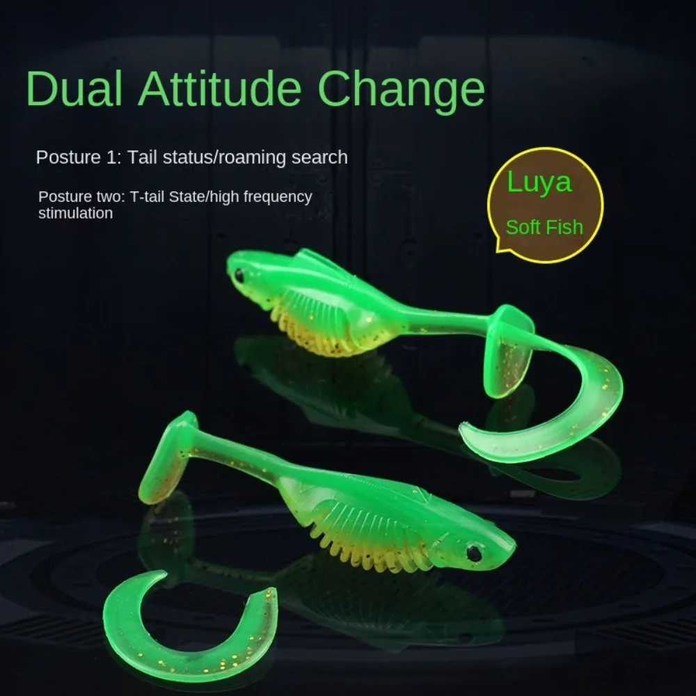 10PCS Professional PVC Fishing Soft Lures 6.0cm 1.9g 6 Colors Fishing ...