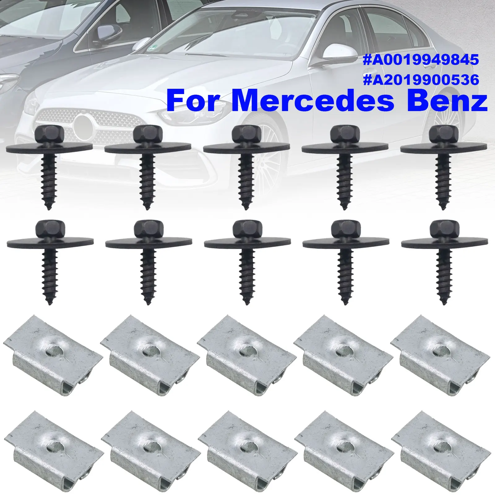 Undertray Engine Cover Splash Guard Screws Nut Kit for Mercedes Benz ...