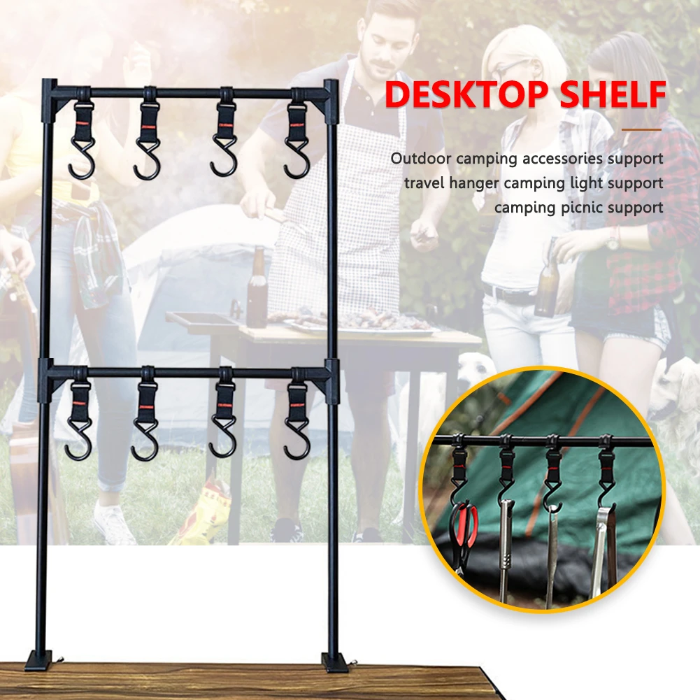Desktop Storage Rack Bbq Hanging Table Shelf Outdoor Camping Picnic ...