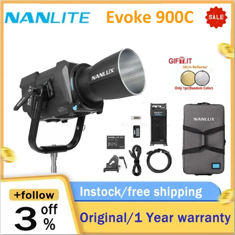 Nanlite Evoke 900C RGB Full Color Photography Video Light 1800K-20000K ...