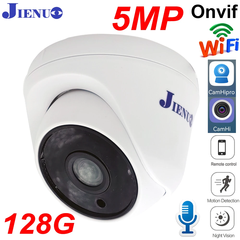 JIENUO-5MP-Dome-Wifi-IP-Camera-128G-64G-32G-Cctv-Security-Surveillance-Wireless-Infrared-Night ...