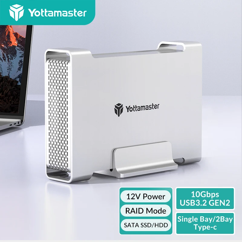 Yottamaster SATA RAID Hard Drive Enclosure 2.5" 3.5" SATA HDD SSD ...